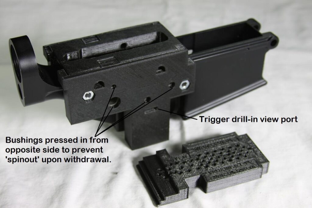 AR 10 80% receiver Jig includes layout for select-fire ( full auto ...