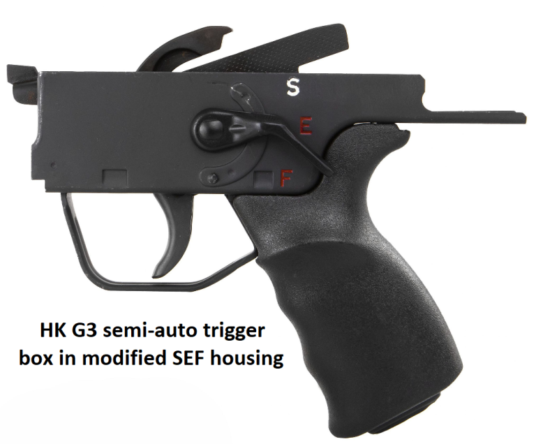HK SEF modification Jig for select-fire ( full auto ) conversion of H&K 91, 93, 94 - Machinegun Guy